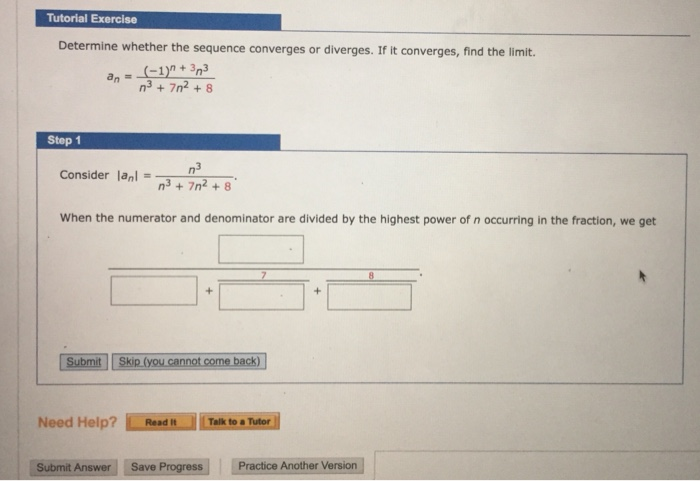 Solved Tutorial Exercise Determine whether the sequence | Chegg.com