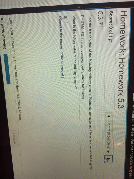 Solved Homework: Homework 5.3 Score: 0 of 1 pt 5.3.5 1 of 9 | Chegg.com