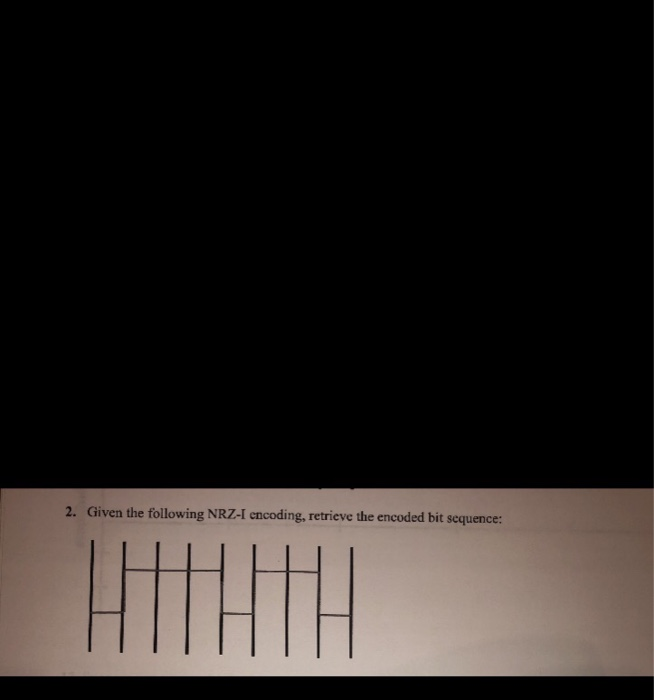 Solved 2. Given the following NRZ-I encoding, retrieve the | Chegg.com