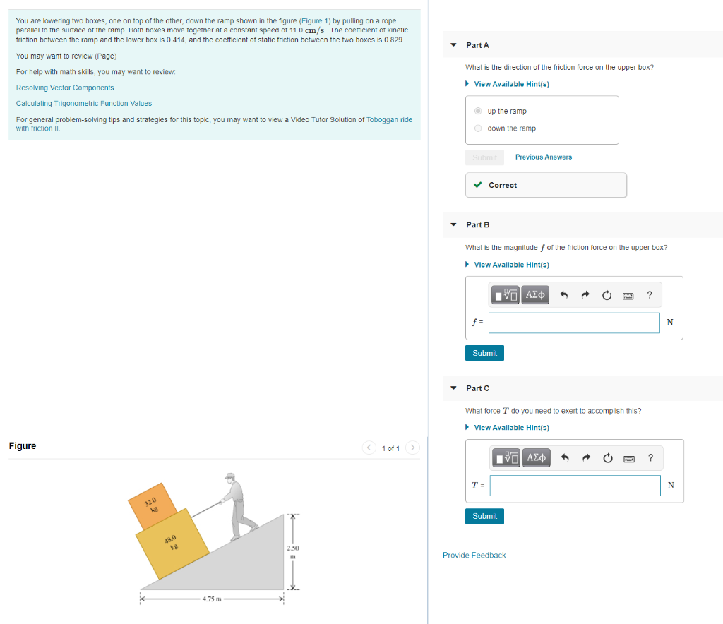 Solved You are lowering two boxes, one on top of the other, | Chegg.com
