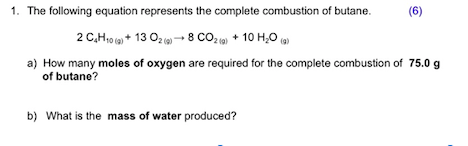 Solved 1. The following equation represents the complete | Chegg.com