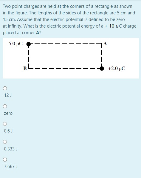 Solved Two point charges are held at the corners of a | Chegg.com