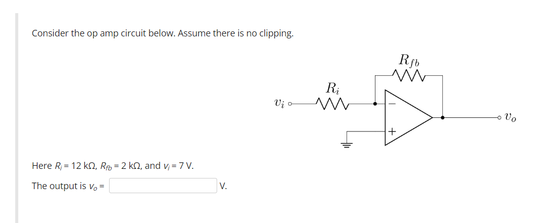 Solved Consider the op amp circuit below. Assume there is no | Chegg.com