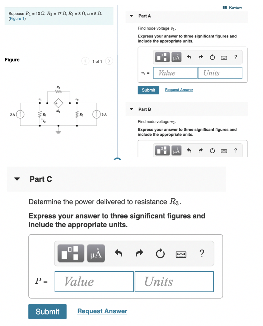 Solved Review Suppose R1 10 2, R2 = 17 Q, R3 = 8 N, a = 5 Q. | Chegg.com