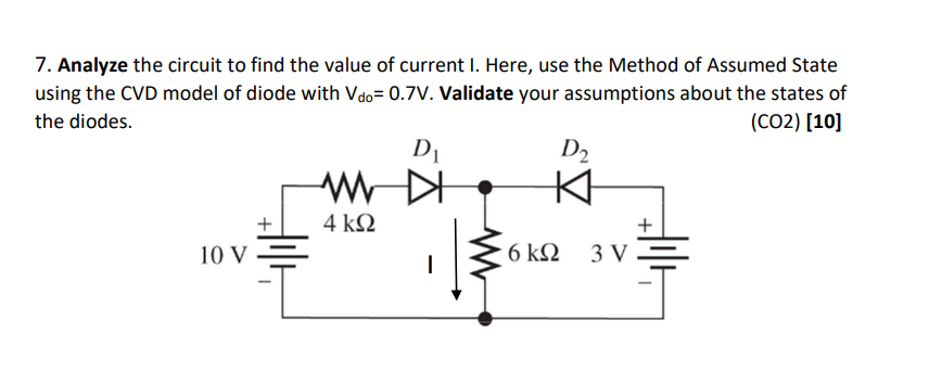 Solved 7. Analyze the circuit to find the value of current | Chegg.com