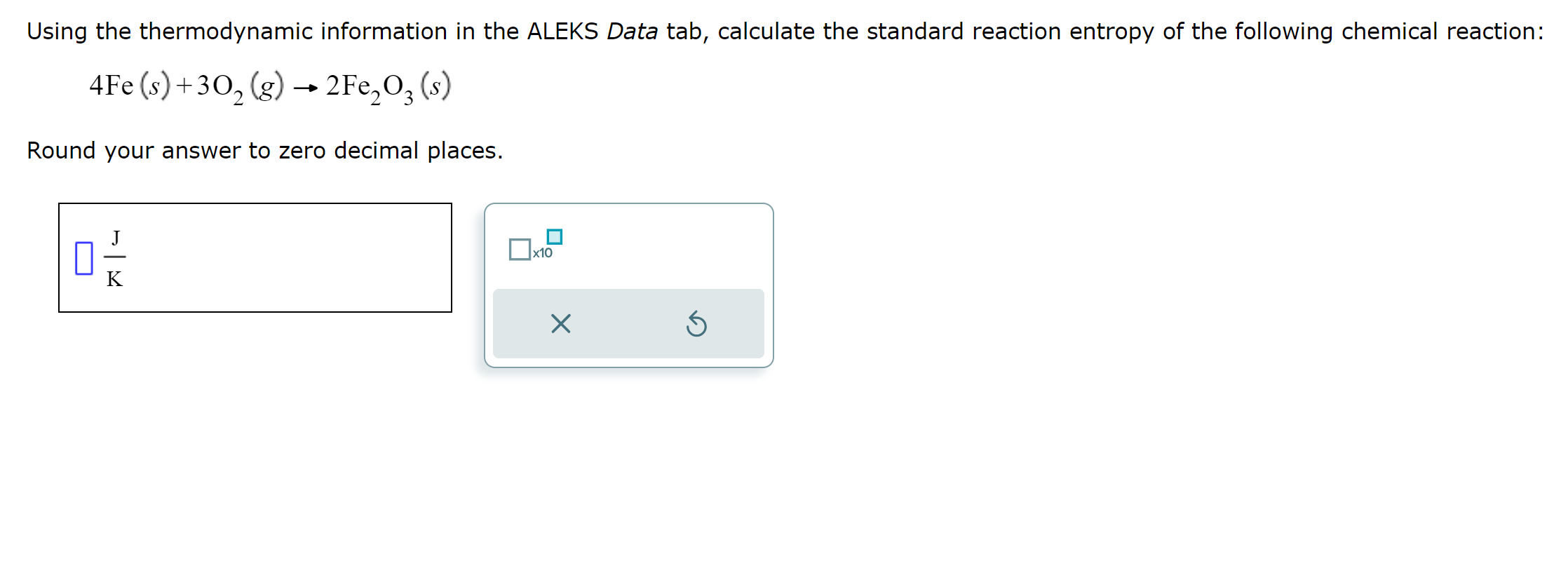 Solved Using the thermodynamic information in the ALEKS Data | Chegg.com