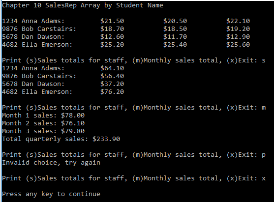 Solved c# studio visual console This project uses a 2D | Chegg.com