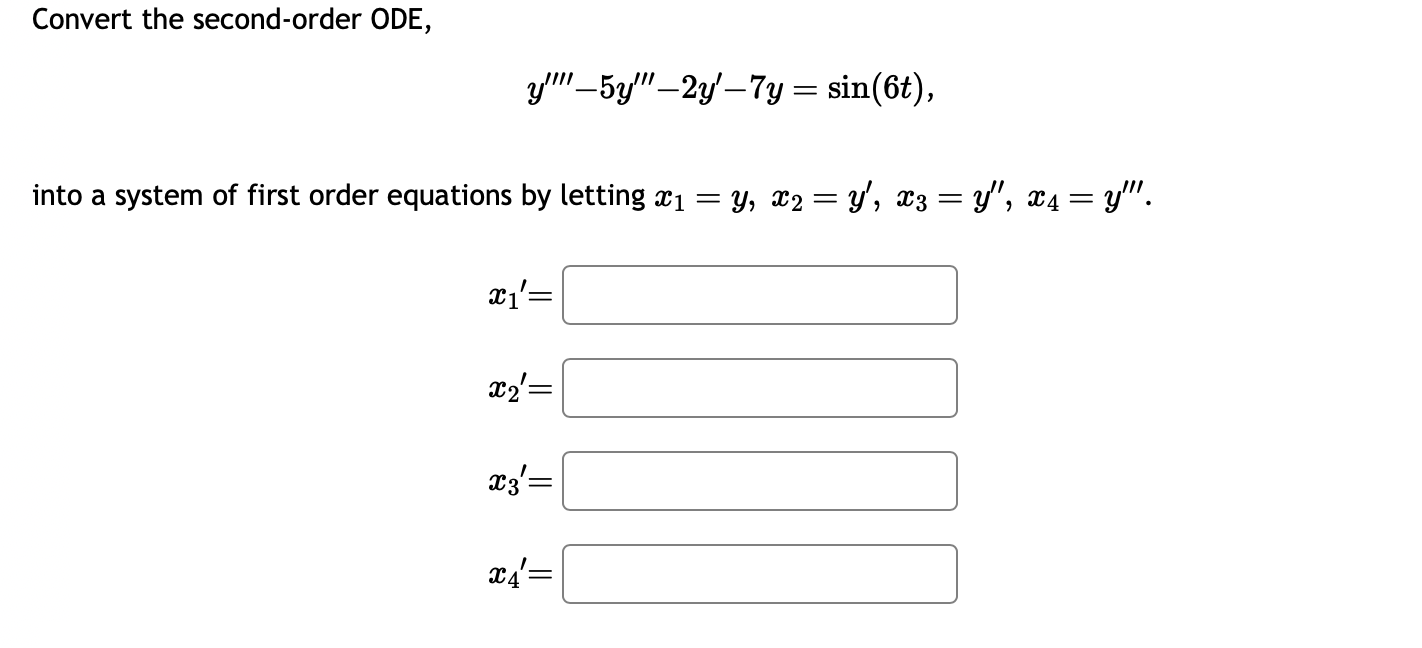 Solved Convert the second-order | Chegg.com