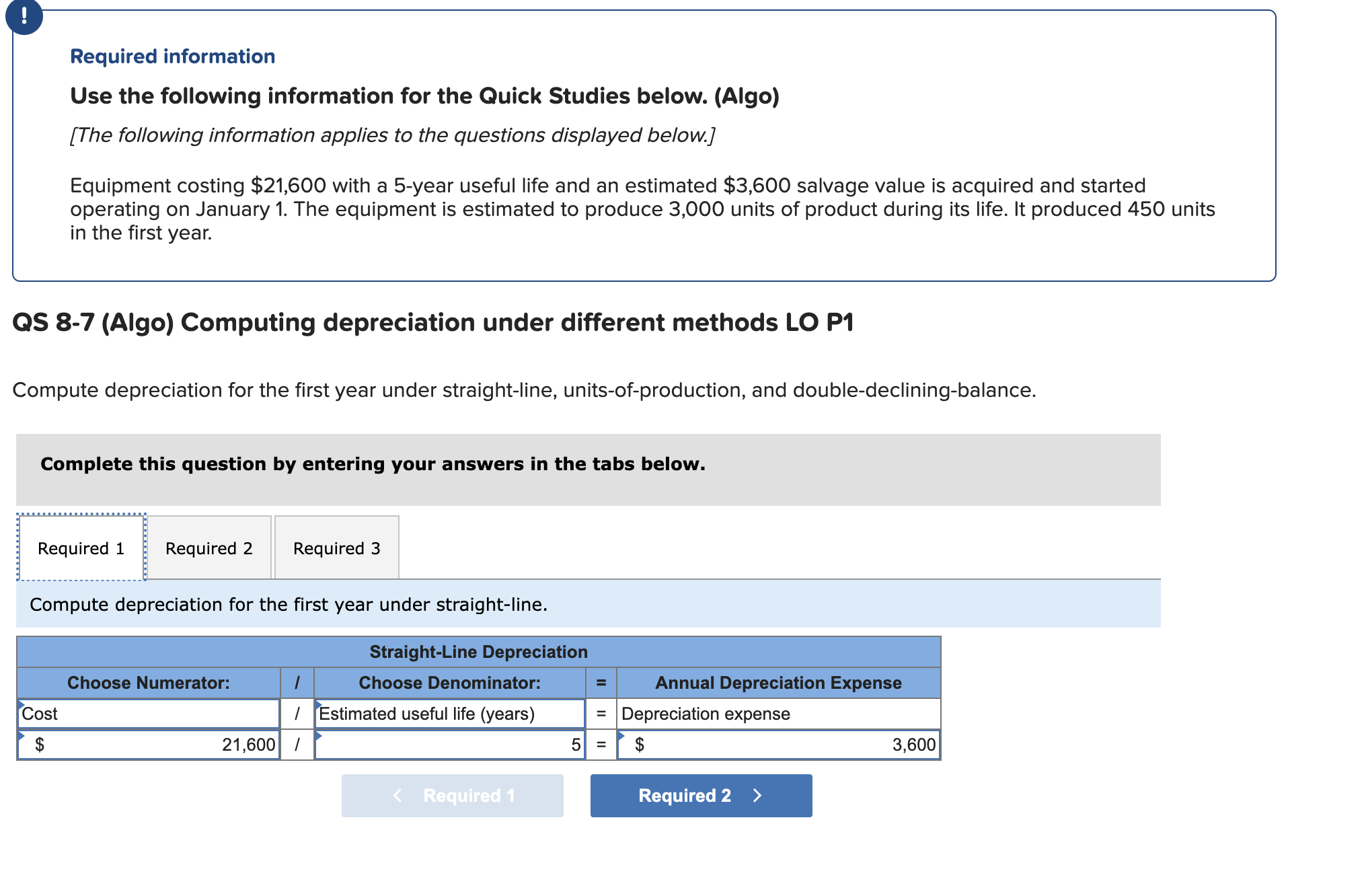 Solved Required information Use the following information | Chegg.com