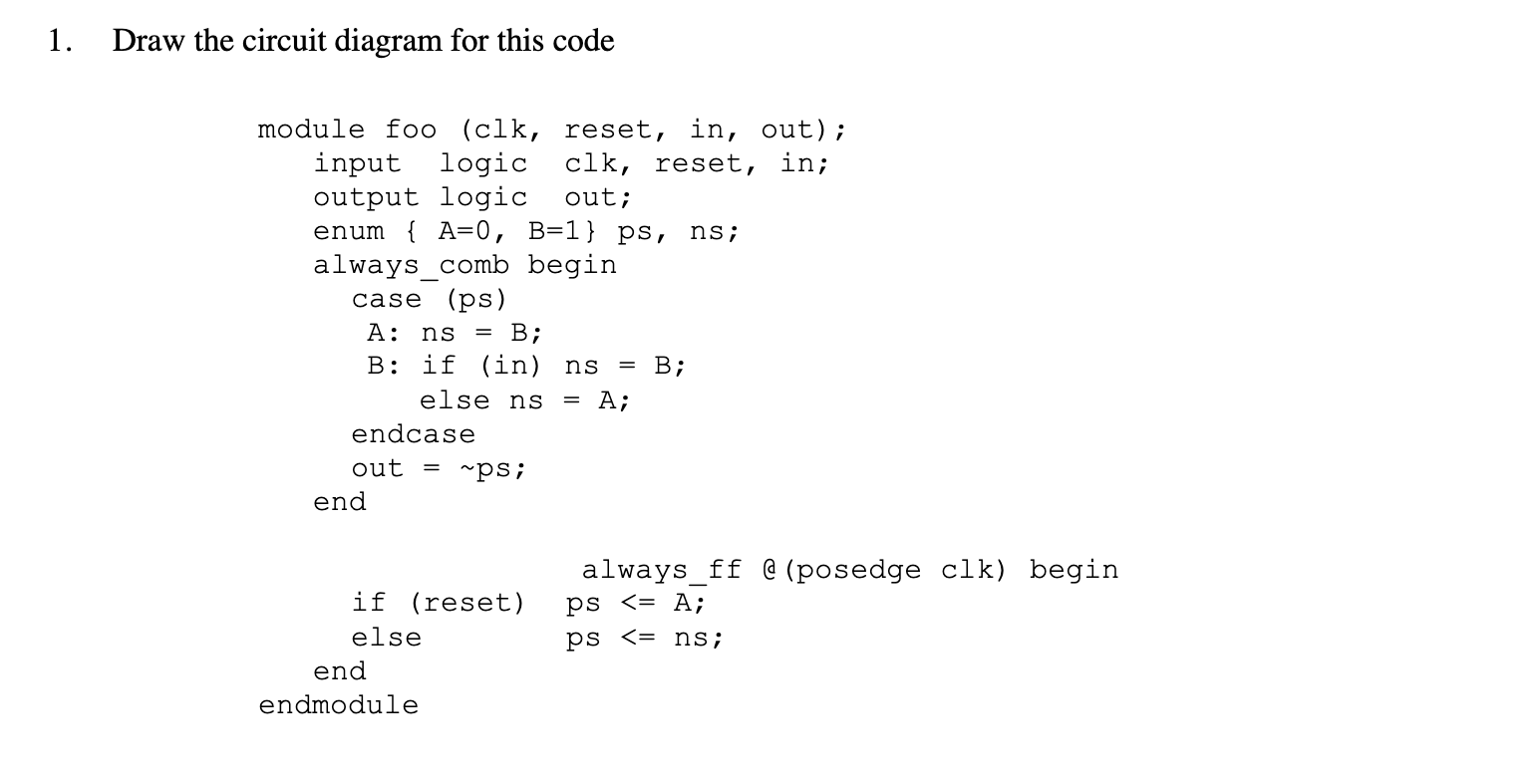Solved aw the circuit diagram for this code | Chegg.com