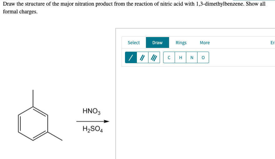 Solved Draw the structure of the major nitration product | Chegg.com