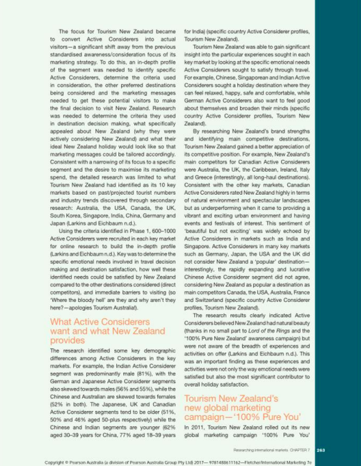 Solved CASE STUDY 7 Tourism New Zealand-using research to | Chegg.com