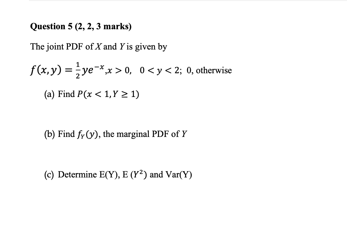Solved The joint PDF of X and Y is given by | Chegg.com