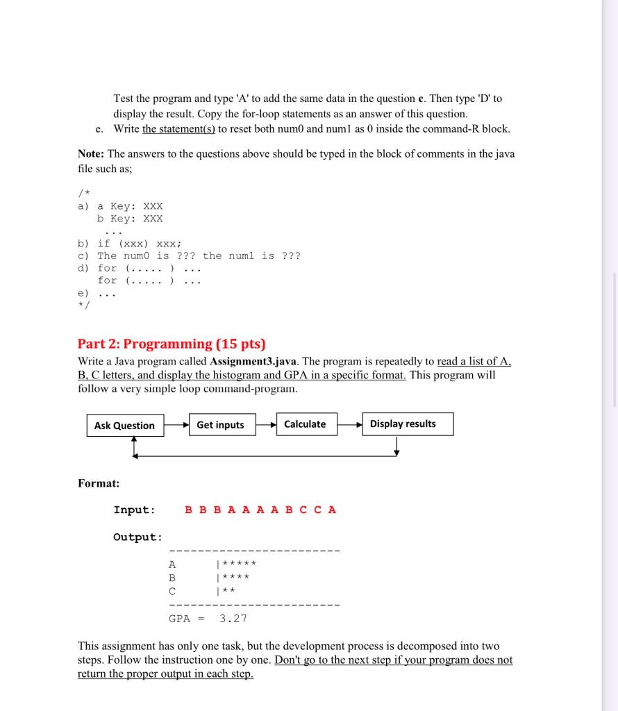 Solved Part 1: Writing Exercise: (5 pts) The following are | Chegg.com