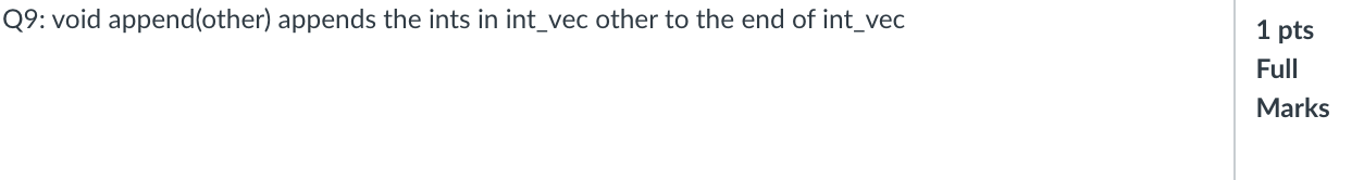 Solved 9. (1 mark) Implement the void method append(other), | Chegg.com