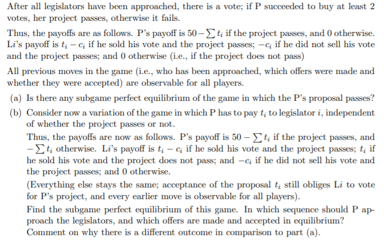 3. Consider the following model of sequential vote | Chegg.com