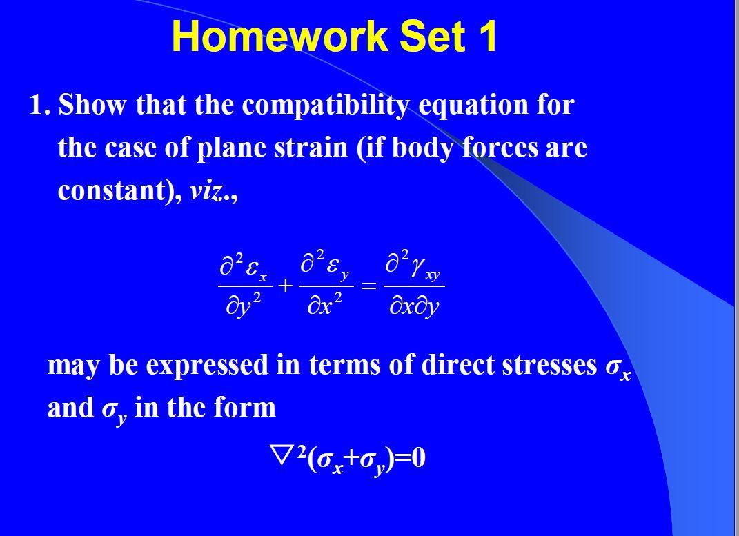 Solved Homework Set 1 1. Show that the compatibility | Chegg.com