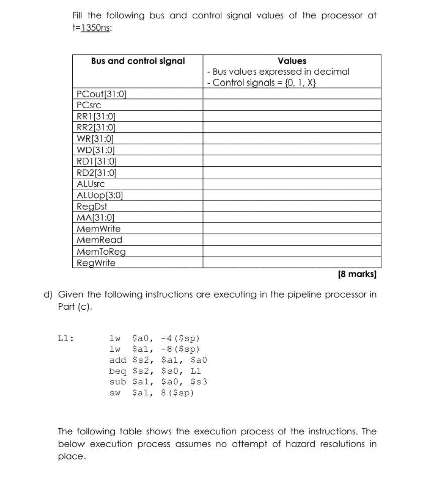 Solved c) Given the following instruction sequence which is | Chegg.com
