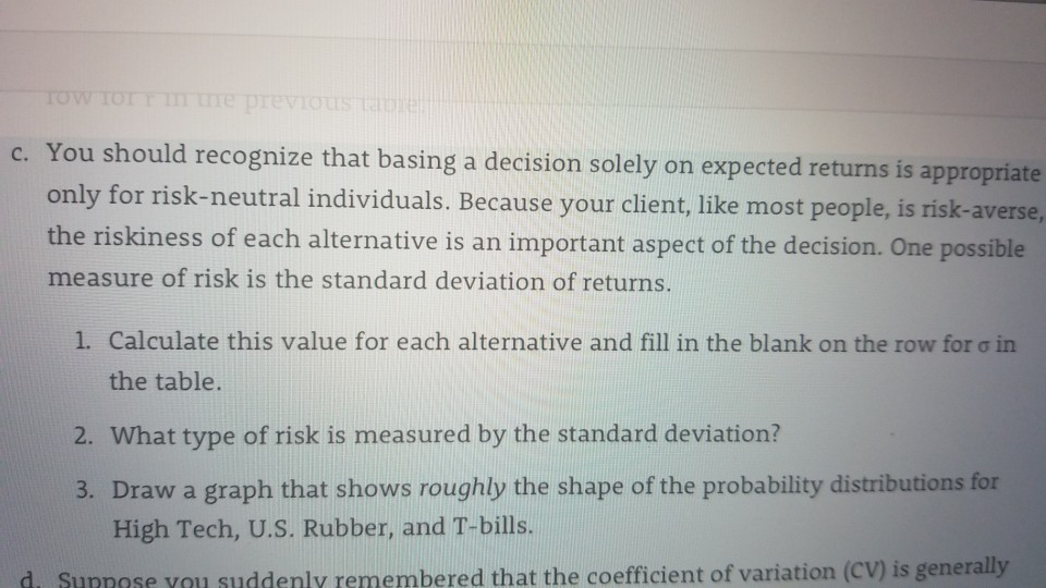 RISK AND RETURN Assume that you recently graduated | Chegg.com