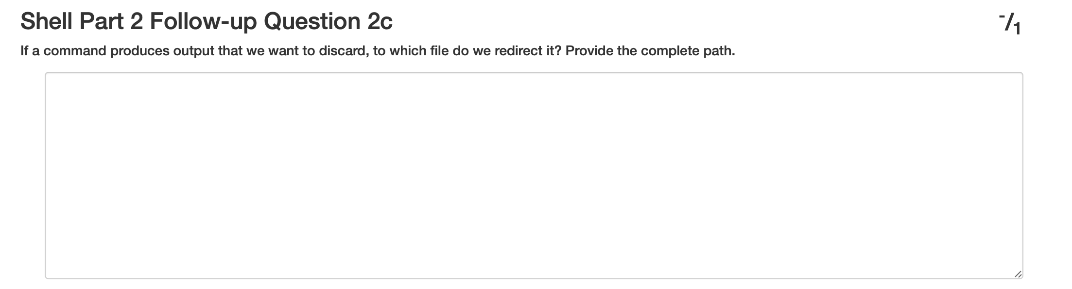 -11 Shell Part 2 Follow-up Question 2c If a command | Chegg.com