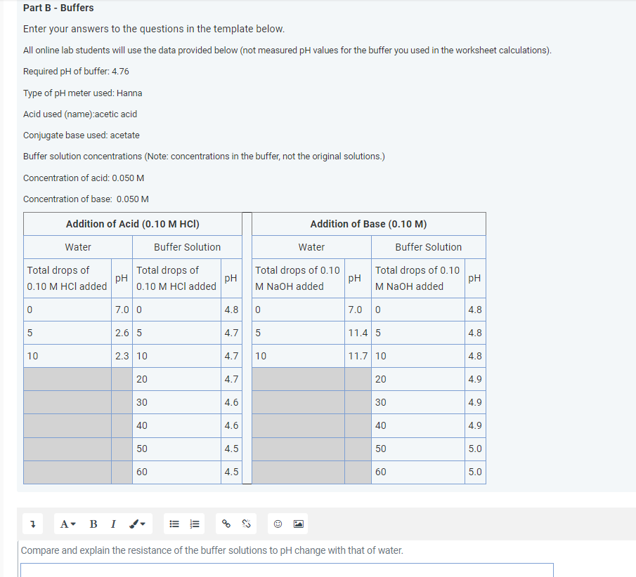 Solved Part B - Buffers Enter your answers to the questions | Chegg.com