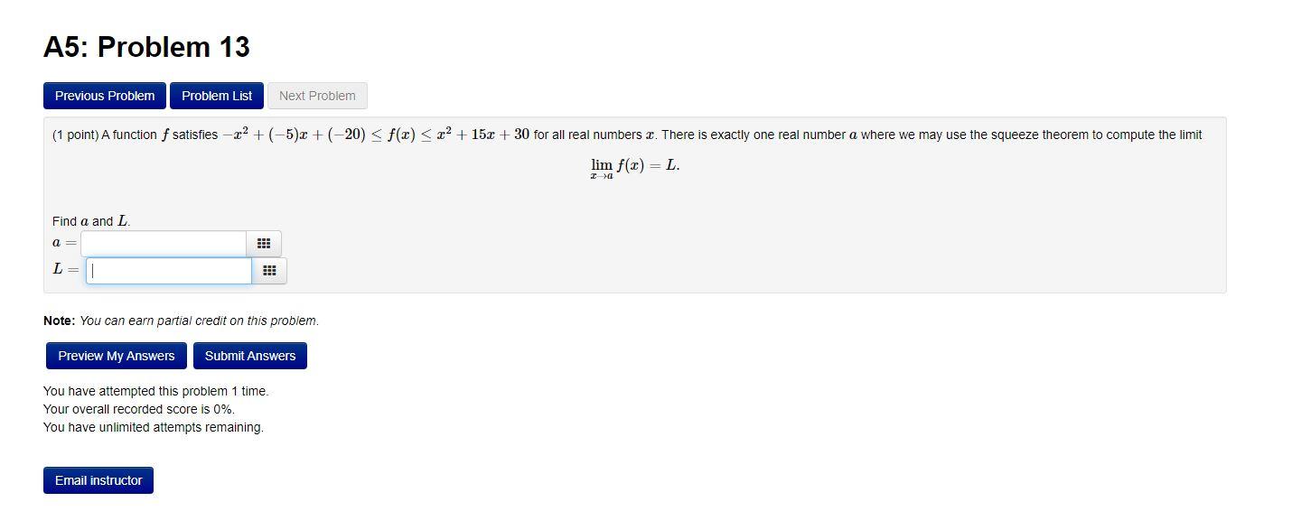 Solved A5: Problem 13 Previous Problem Problem List Next | Chegg.com