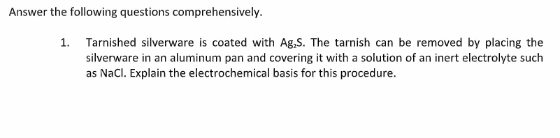 Solved Answer the following questions comprehensively. 1. | Chegg.com