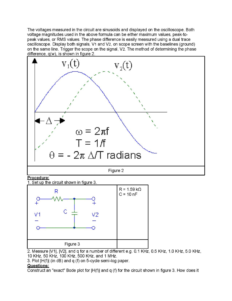 ECE 342: EXPERIMENTI Week 2 A SIMPLE R-C CIRCUIT | Chegg.com