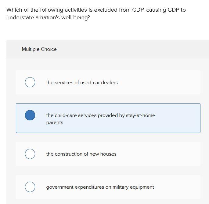 Solved Which of the following activities is excluded from | Chegg.com