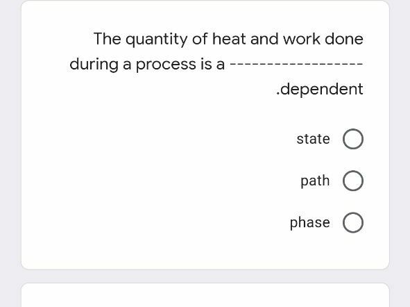 Solved The quantity of heat and work done during a process | Chegg.com