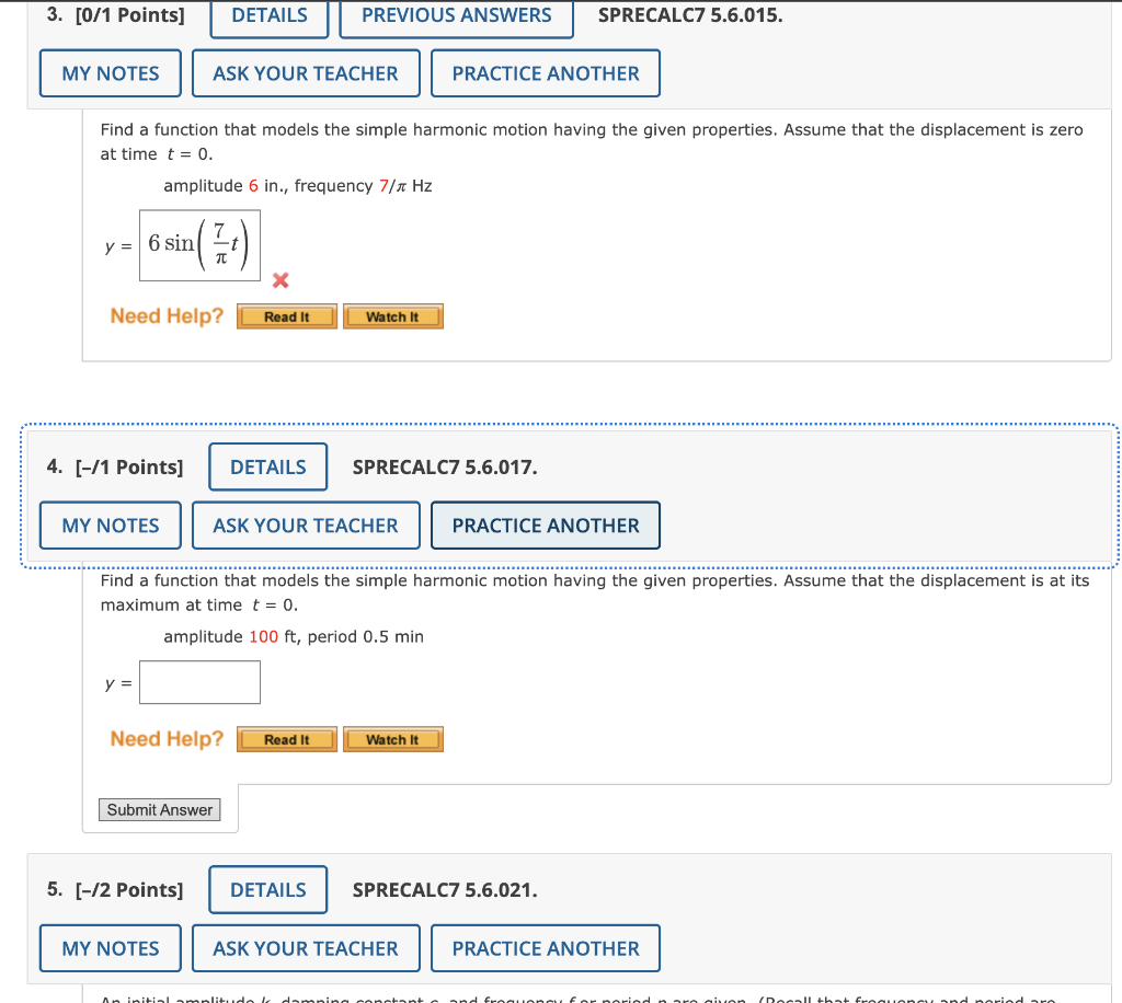 Solved 3. [0/1 Points] DETAILS PREVIOUS ANSWERS SPRECALC7 | Chegg.com