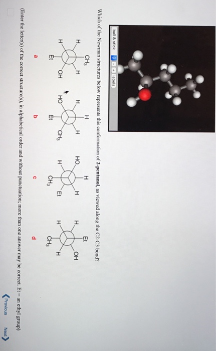 Solved Which of the Newman structures below represents | Chegg.com