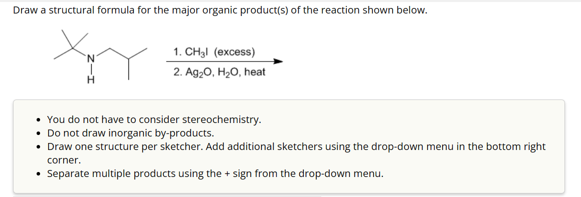 Solved Draw a structural formula for the major organic | Chegg.com