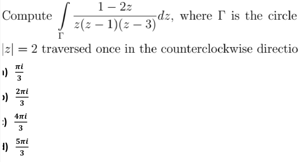 Solved 1 - 22 Compute | 712 - 1)(2 – 3) dz, where I is the | Chegg.com