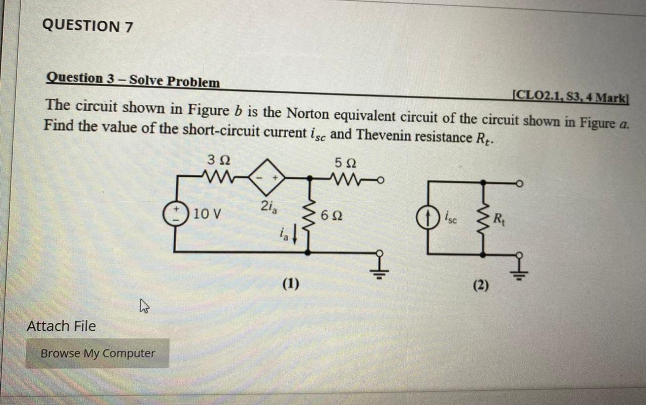 Solved QUESTION 7 Question 3 - Solve Problem (CLO2.1, S3, 4 | Chegg.com