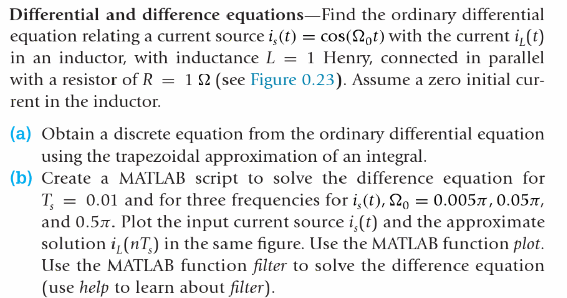Solved Differential and difference equations-Find the | Chegg.com