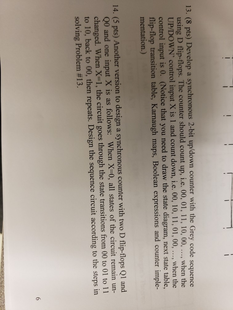(Solved) : 13 8 Pts Develop Synchronous 2 Bit Counter Grey Code ...