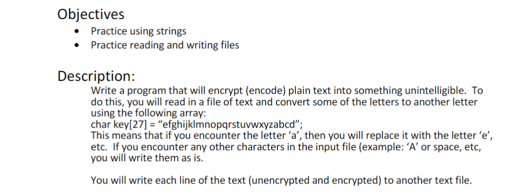 Solved Objectives • Practice using strings • Practice | Chegg.com