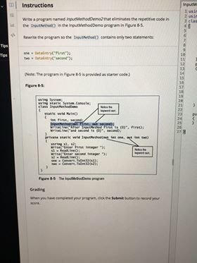 M sing System; namespace InputMethodDemo { class | Chegg.com