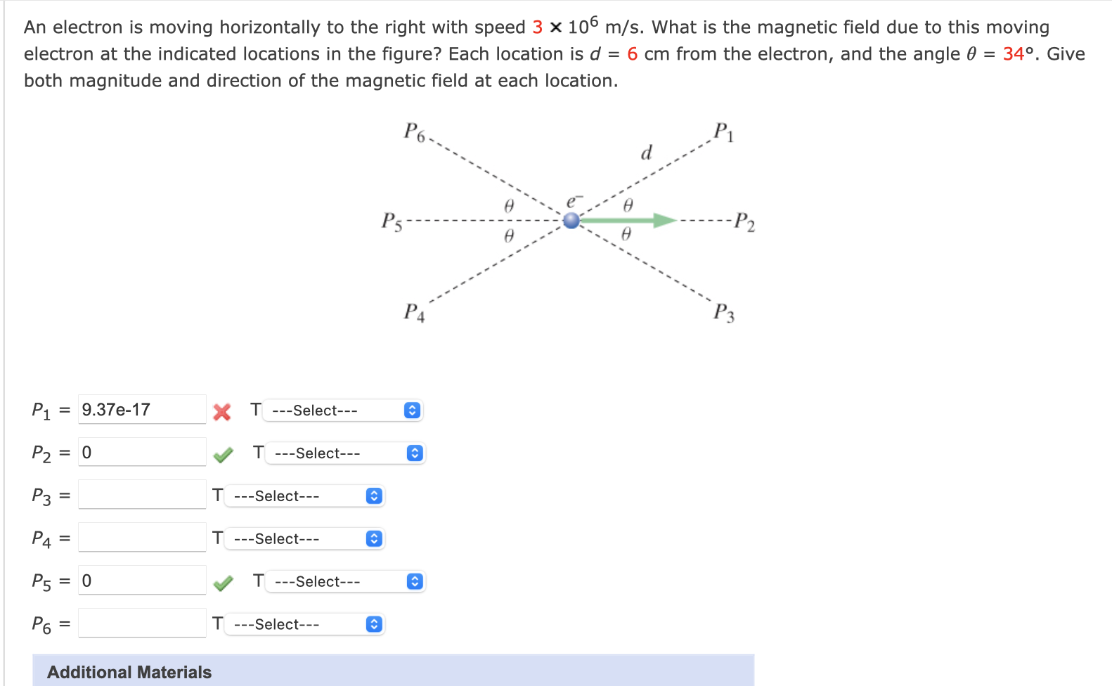 Solved An electron is moving horizontally to the right with | Chegg.com