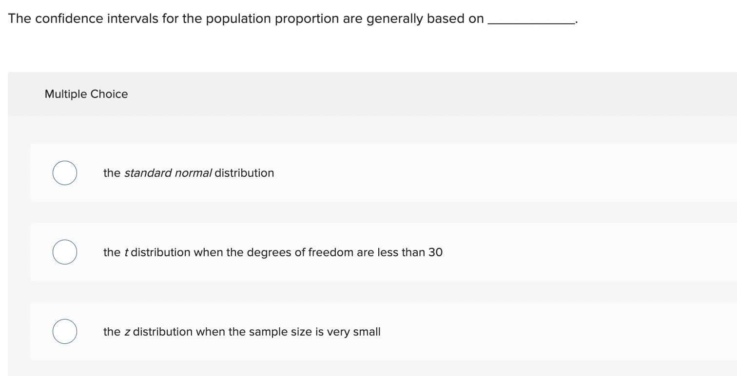 Solved The confidence intervals for the population | Chegg.com