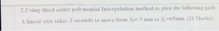 Solved 2.Using third order polynomial Interpolation method | Chegg.com