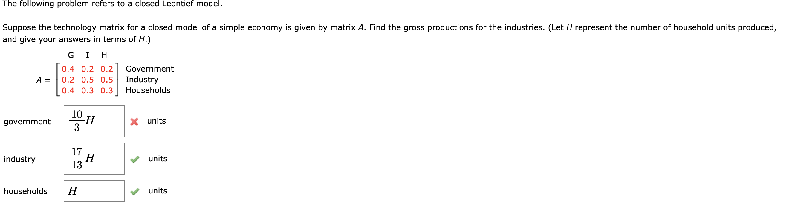 The following problem refers to a closed Leontief | Chegg.com