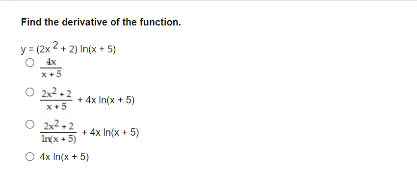 Solved Find the derivative of the function. | Chegg.com