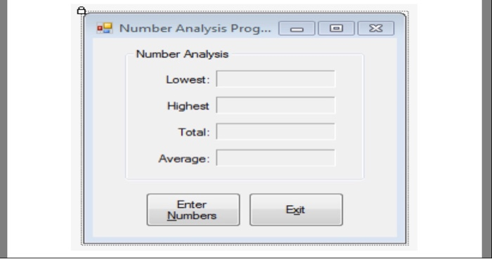 Solved Create an application that lets the user enter 6 | Chegg.com