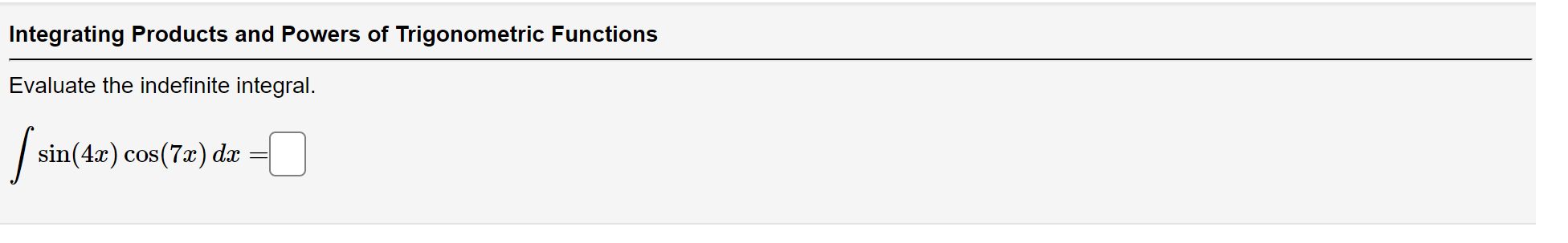 Solved Integrating Products and Powers of Trigonometric | Chegg.com