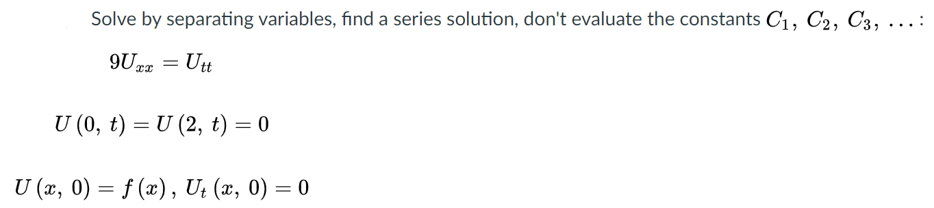 Solved Solve by separating variables, find a series | Chegg.com