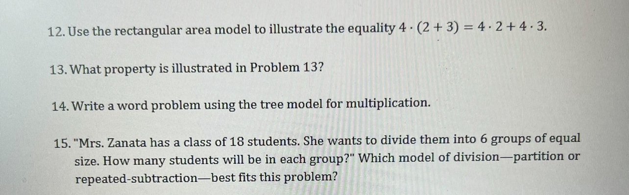 Solved Use the rectangular area model to illustrate the | Chegg.com