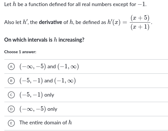 Solved Let h ﻿be a function defined for all real numbers | Chegg.com